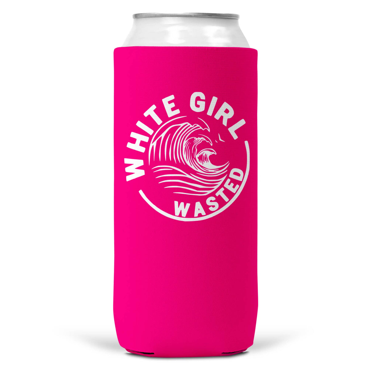 White Girl Wasted SLIM CAN Coozie/Cooler 12oz Koozie — WI-Wear