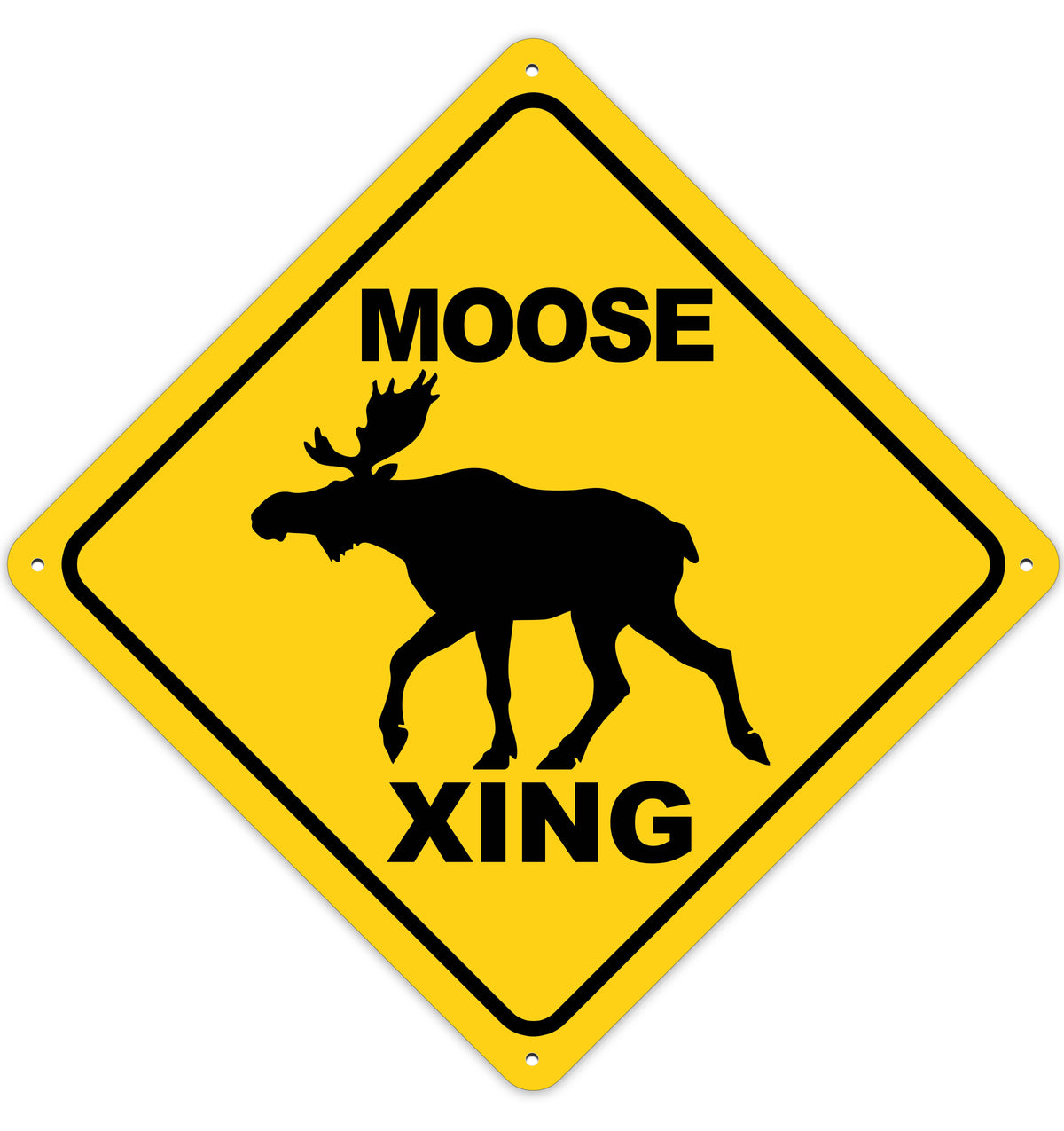Moose Crossing Sign Aluminum Indoor/Outdoor Sign — WI-Wear