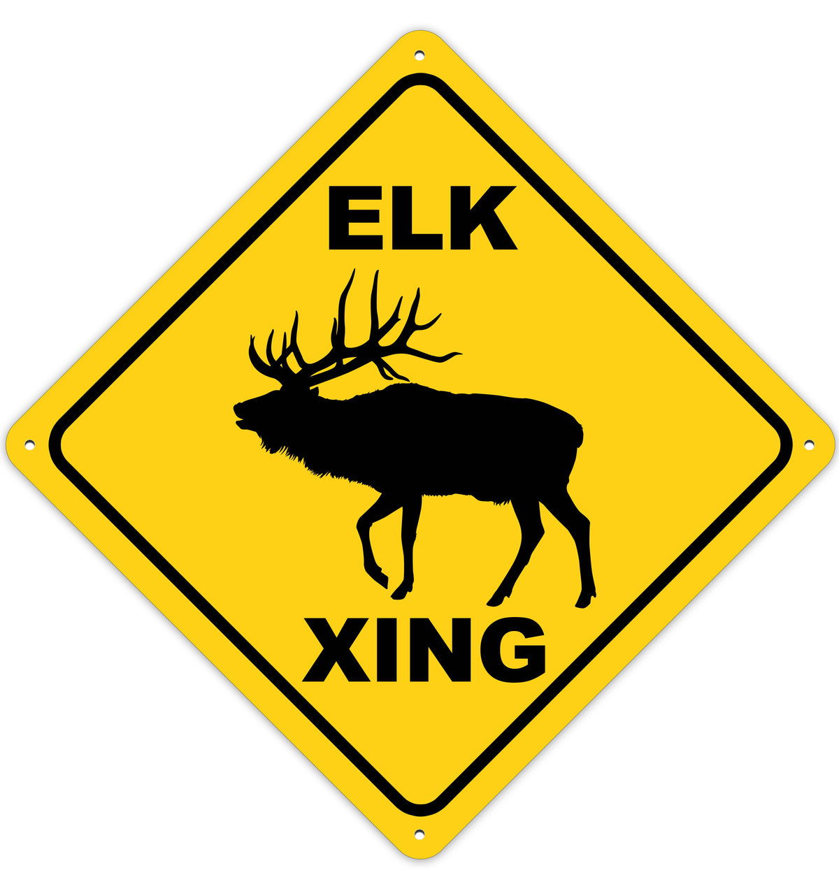 Elk Crossing Sign Aluminum Indoor/Outdoor Sign — WI-Wear