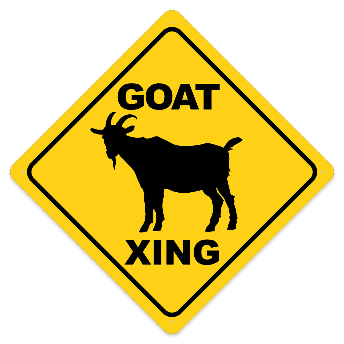 Goat Crossing Sign Aluminum Indoor/Outdoor — WI-Wear