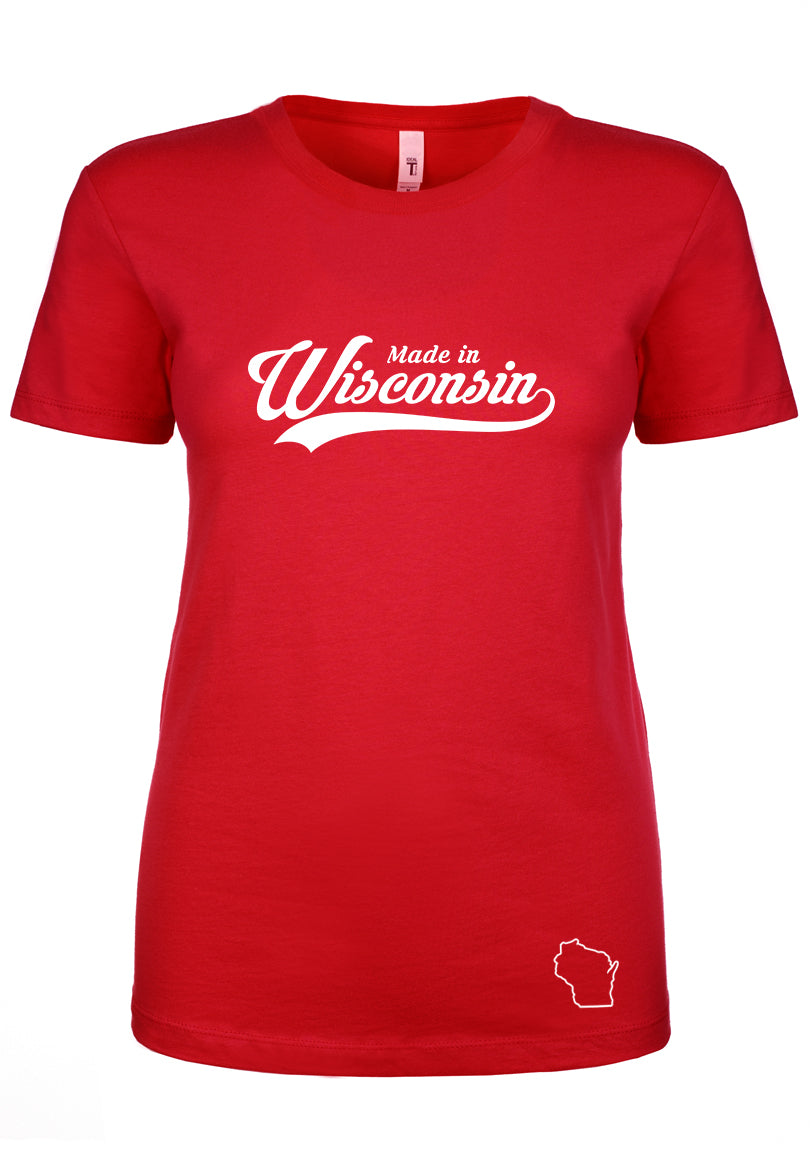 Made In Wisconsin Ladies T-Shirt — WI-Wear